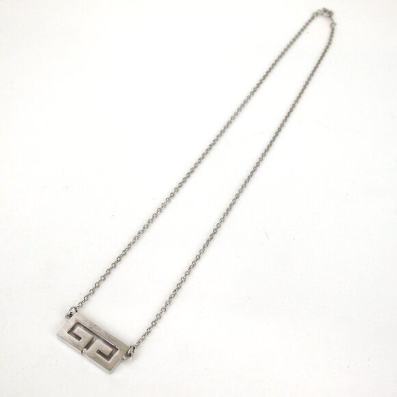 Givenchy | Jewelry | Vintage Authentic Givenchy Wg Logo Necklace Metal ...